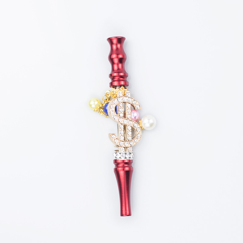 Metal Rhinestone Hookah Nozzle, Dollar Sign Style Cigarette Holder ...