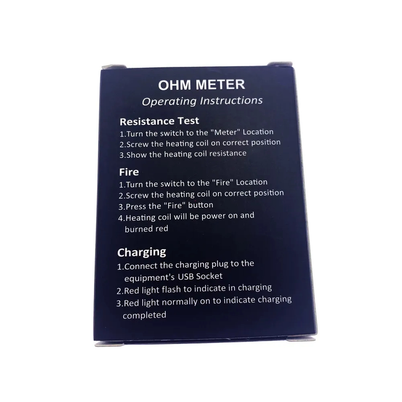521 Tab Mini V3 Ohm Meter & Coil Dry Fire Tool LED Screen 0.01-9.99Ω ...